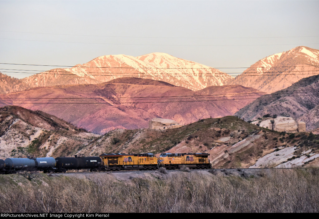 Pushers SB on the Old SP Line Through Cajon Pass